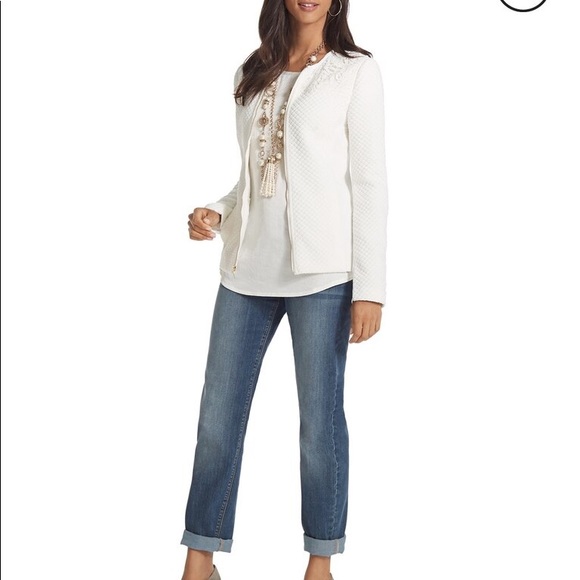 Chico's | Jackets & Coats | Chicos Womens Nwt Quilted Pieced Lace ...